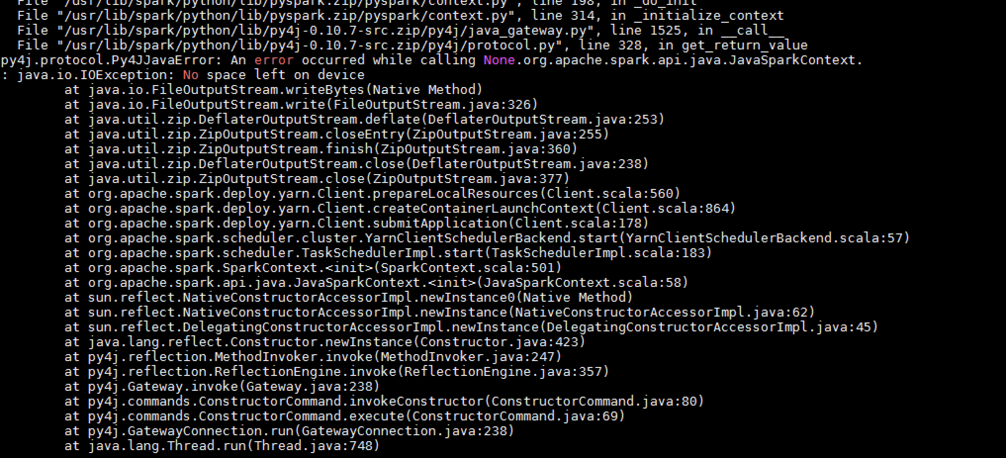 EMR – No space left on device [Solved] – SQL & Hadoop